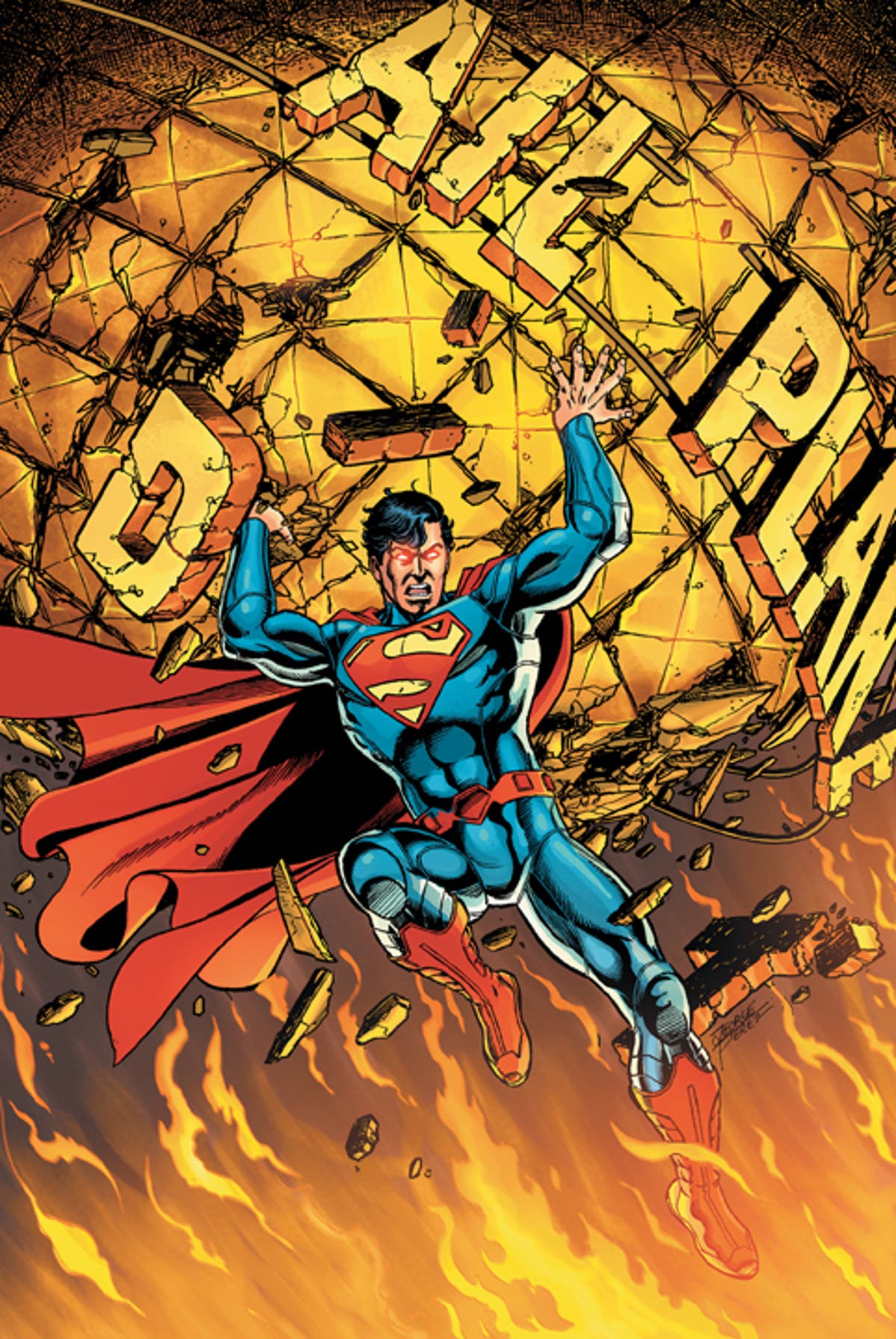 Superman Pushing Planets